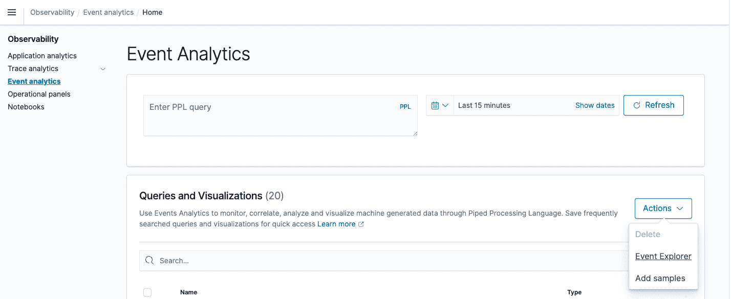 OpenSearch Dashboards & Visualizations: Notebooks & Operational Panel